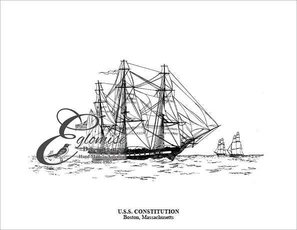 The USS Constitution ~ Antique – Eglomise Designs
