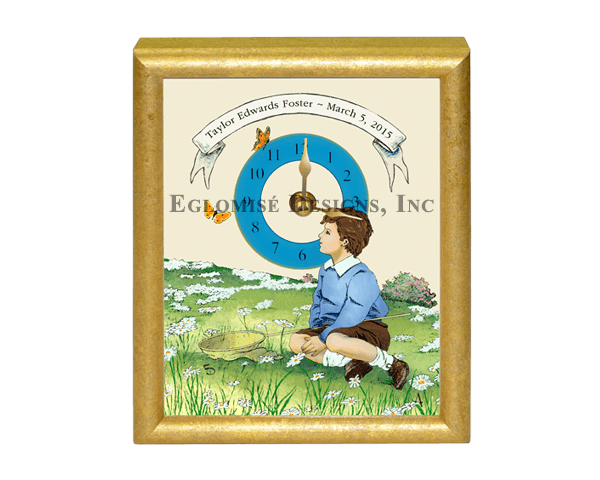 Children's Classic Wall Clock: Boy or Girl – Eglomise Designs